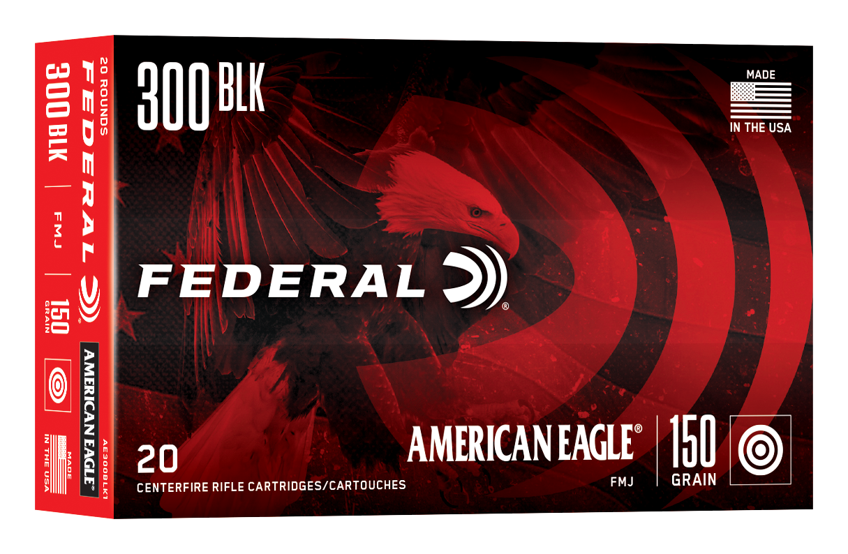 Federal American Eagle .300 AAC Blackout 150 Grain Full Metal Jacket ...
